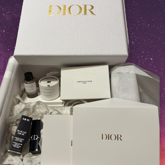 Dior | Accessories | Dior Gift Set In Dior Box With Card Ribbon Candle ...